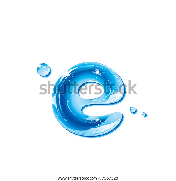 Abc Water Letter Small E Liquid Stock Illustration 97567328