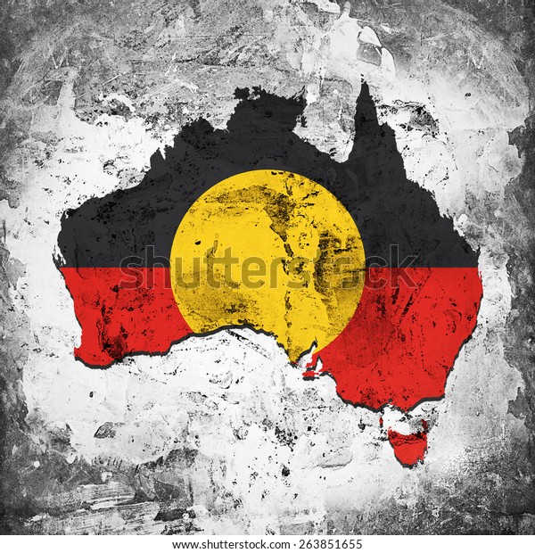 Aboriginal Australia Flagmap Wall Background Stock Illustration 263851655