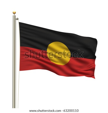 Aboriginal Flag Flag Pole Waving Wind Stock Illustration 63200110 ...