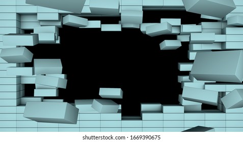 Vektor Stok Vector Pixel Architecture Pattern Blue Modern (Tanpa ...