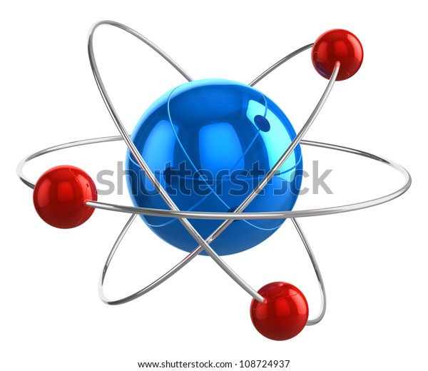 Abstract 3d Atom Model Isolated On Stock Illustration 108724937
