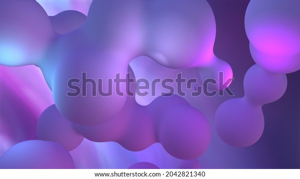 Abstract 3d Blobs Background Soft Minimal Stock Illustration 2042821340 ...