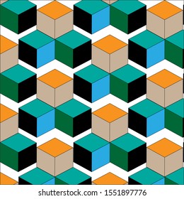 Abstract 3d Cubes Illustrator Background Design Stock Illustration ...