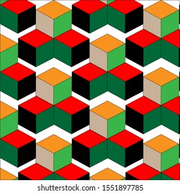 Abstract 3d Cubes Illustrator Background Design Stock Illustration ...