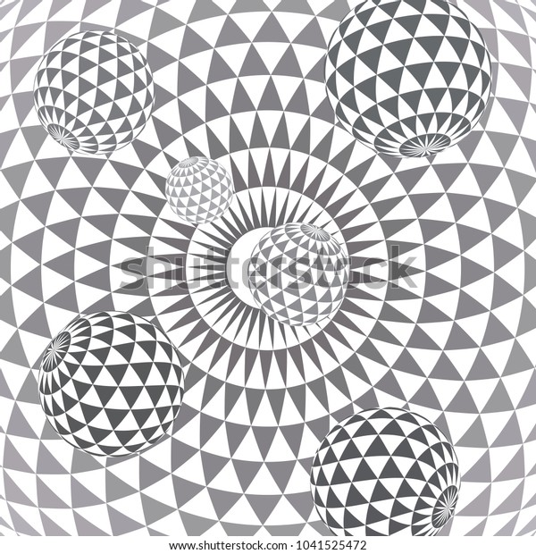 Abstract 3d Effect Background Spheres On: ilustrações stock 1041525472 ...