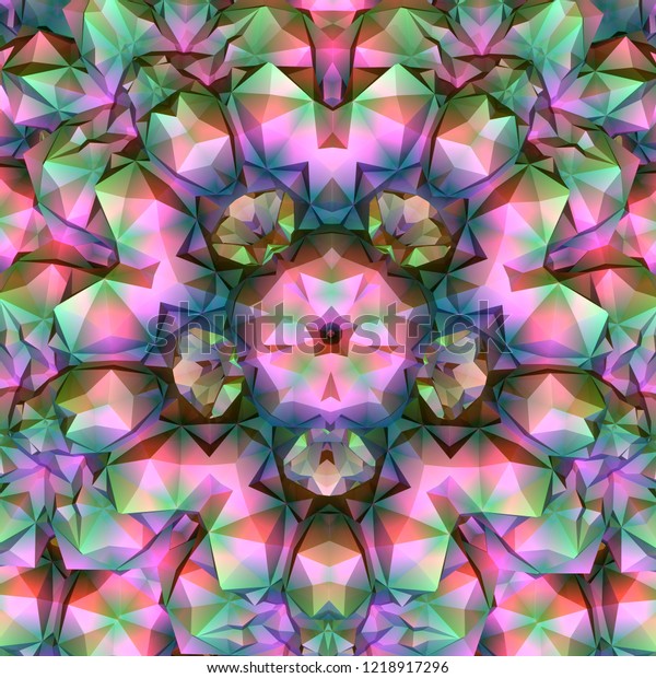 Abstract 3d Geometric Pattern Render Stock Illustration 1218917296 ...
