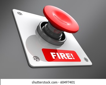 Abstract 3d Illustration Fire Button Over Stock Illustration 60497401 ...