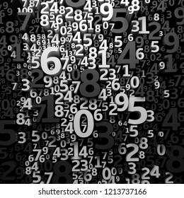 Black Numbers Vector Background Copy Space Stock Vector (Royalty Free ...