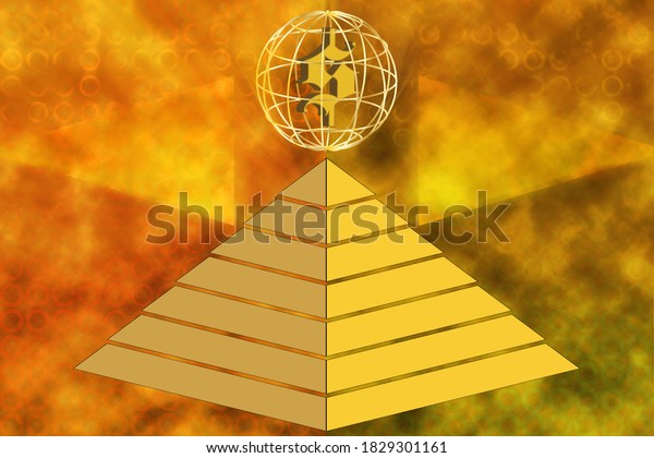 Abstract 3d Pyramid Shape Background Image Stock Illustration ...