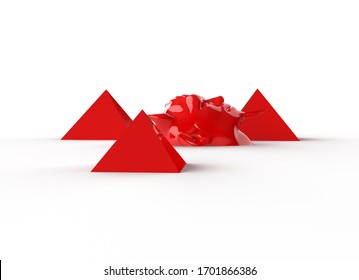 Abstract 3d Render Devil Pharaoh Modeled Stock Illustration 1701866386 ...