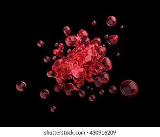 Abstract 3d Rendering Chaotic Liquid Empty Stock Illustration 430916209 ...
