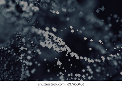 Abstract 3d Rendering Geometric Shapes Modern Stock Illustration 737090836