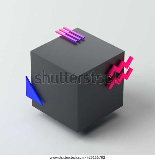 Abstract 3d Rendering Geometric Shapes Modern Stock Illustration ...