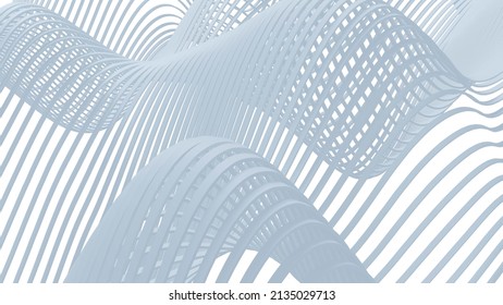 Abstract 3d Wave Pattern Blue Lines Stock Illustration 2135029713 ...