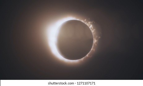 Abstract Animation Eclipse Sun Moon Closes Stock Illustration ...