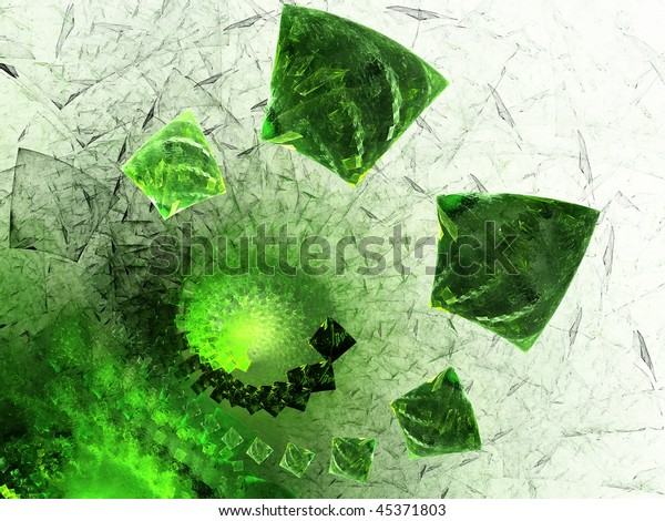 Abstract Art Background Green Elements On Stock Illustration 45371803