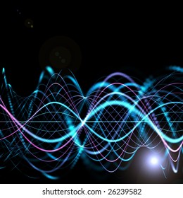 Ai Artificial Intelligence Wave Lines Neural Stock Vector (Royalty Free ...