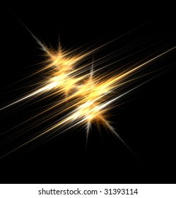 Abstract Gold Line Light On Transparent Stock Vector (Royalty Free ...