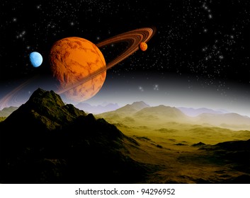 Abstract Background Deep Space Far Future Stock Illustration 94296952 ...