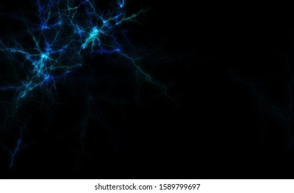 Black Background Blue Lightning Shape: ภาพประกอบสต็อก 1826601815 ...