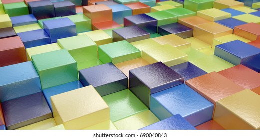 Spectrum Stacked Multicolored Wooden Blocks Background Stock Photo ...