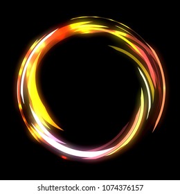 Fiery Sparks Circle Sparkler Ring Round Stock Vector (Royalty Free ...