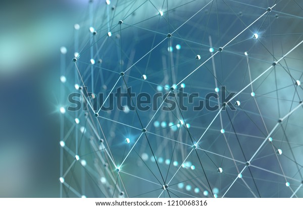 Abstract Background Technology Sciencemesh Net Lines Stock Illustration ...