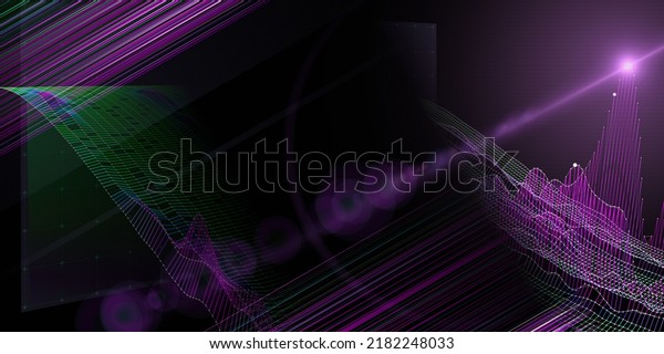 Abstract Background Virtual Graph Blurred Lines Stock Illustration ...