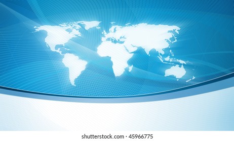 Abstract Background World Map Blue Stock Illustration 45966775 ...