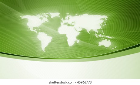 Green Background Globe World Map Vector: เวกเตอร์สต็อก (ปลอดค่า ...
