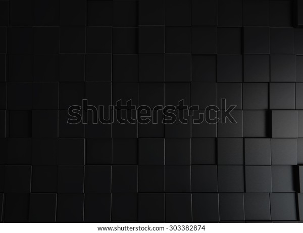 Abstract Black 3d Blocks Background 스톡 일러스트 303382874