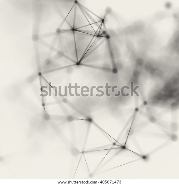 Abstract Black White Background Triangular Particles Stock Illustration ...