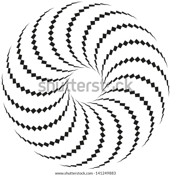 Abstract Black White Inverted Pattern Toruslike Stock Illustration ...