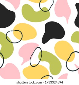 Abstract Blob Lines Seamless Pattern Fabric Stock Illustration 1733324594