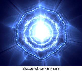 Dust Particles Glow Blue Spinning Background: ภาพประกอบสต็อก 1765904723 ...