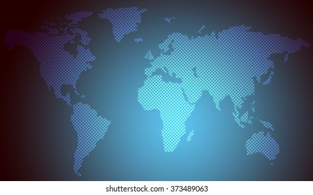 Communications Network Map World Blue Map Stock Vector (Royalty Free ...