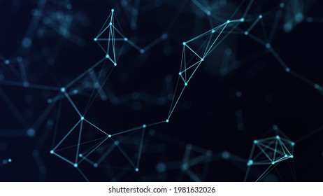 Abstract Blue Background Network Data Connect Stock Illustration ...