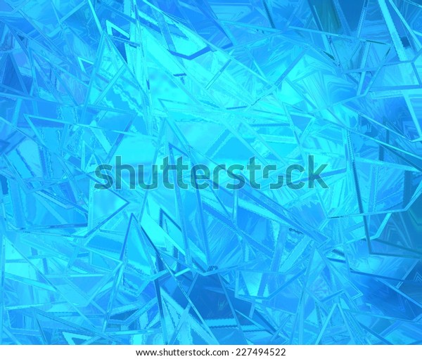Abstract Blue Background Shattered Glass On Stock Illustration 227494522