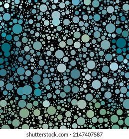 Abstract Blue Dotted Pattern Size Variation Stock Illustration ...
