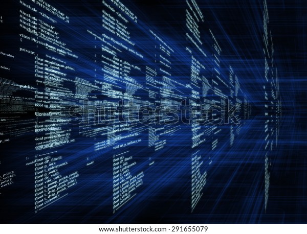 Abstract Blue Matrix Background Figures Stripes Stock Illustration ...