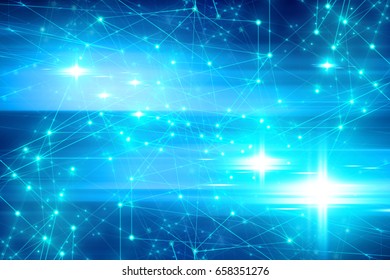 Abstract Blue Network Background Stock Illustration 658351276 ...