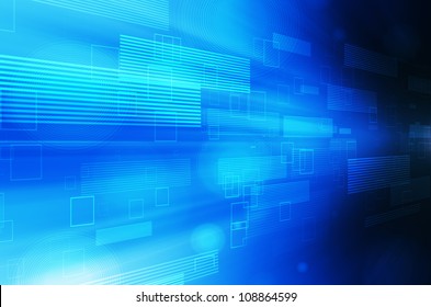 Abstract Blue Technology Background Stock Illustration 108864599 ...