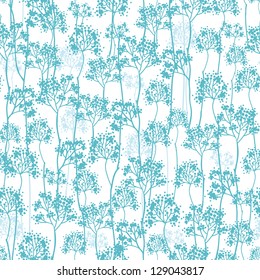 Abstract Blue Trees Seamless Pattern Background Stock Illustration ...
