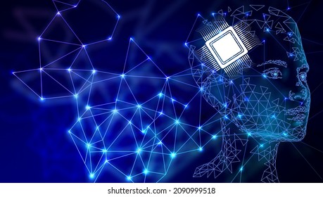 Abstract Brain Technology Background Circuit Binary Stock Illustration ...