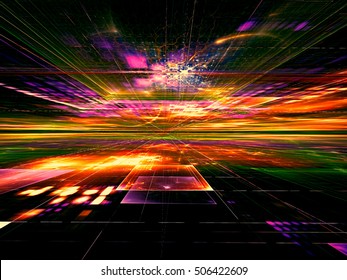 Abstract Bright Technology Background Computergenerated Image Stock ...