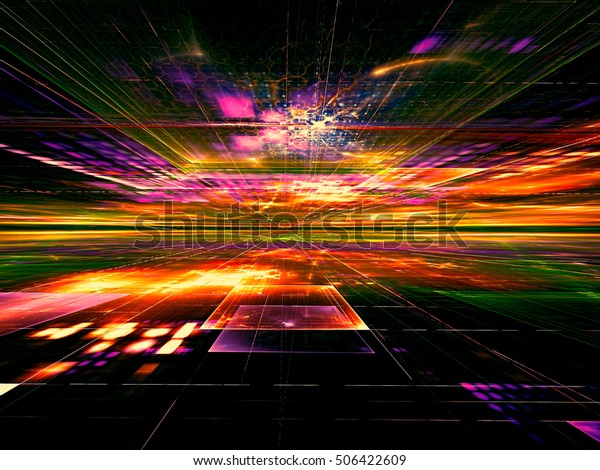 Abstract Bright Technology Background Computergenerated Image Stock ...