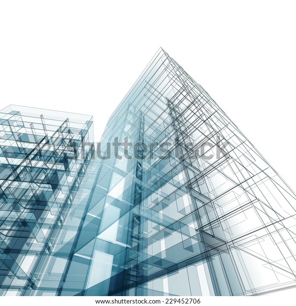 Abstract Building Architecture Design Model My Stock Illustration 229452706