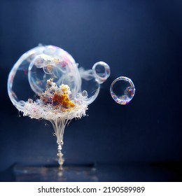 Abstract Cells Under Microscope Digital Illustration Stock Illustration ...