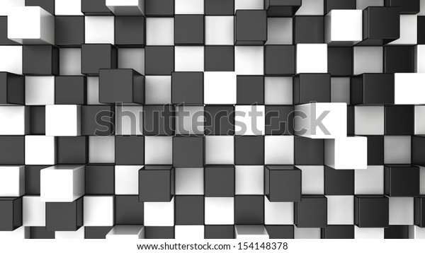 Abstract Checker Background Boxes On Different Stock Illustration 154148378