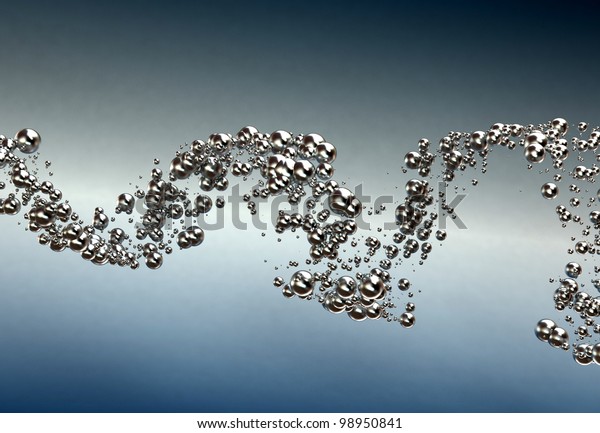 Abstract Chrome Particles Stock Illustration 98950841